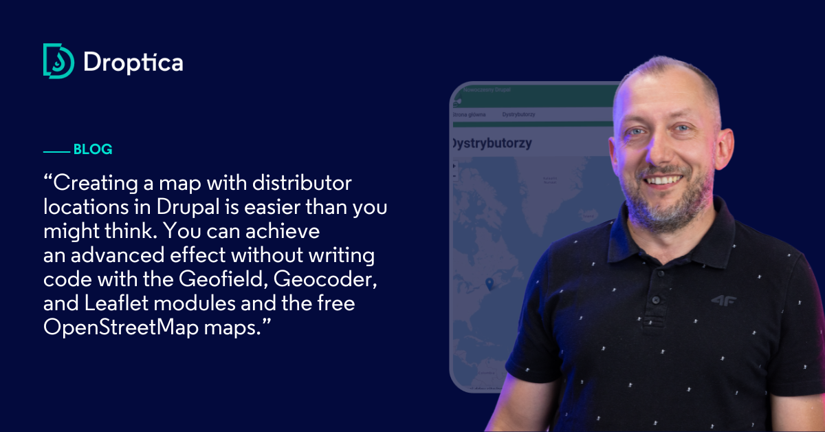 Drupal maps with Geofield and Leaflet - guide | Droptica